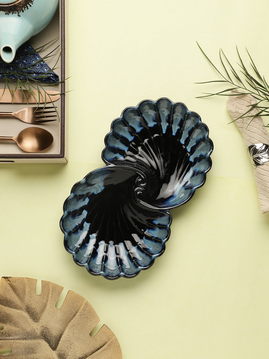 Serving Platter - Shop inky blue Ceramic Platter | VarEesha