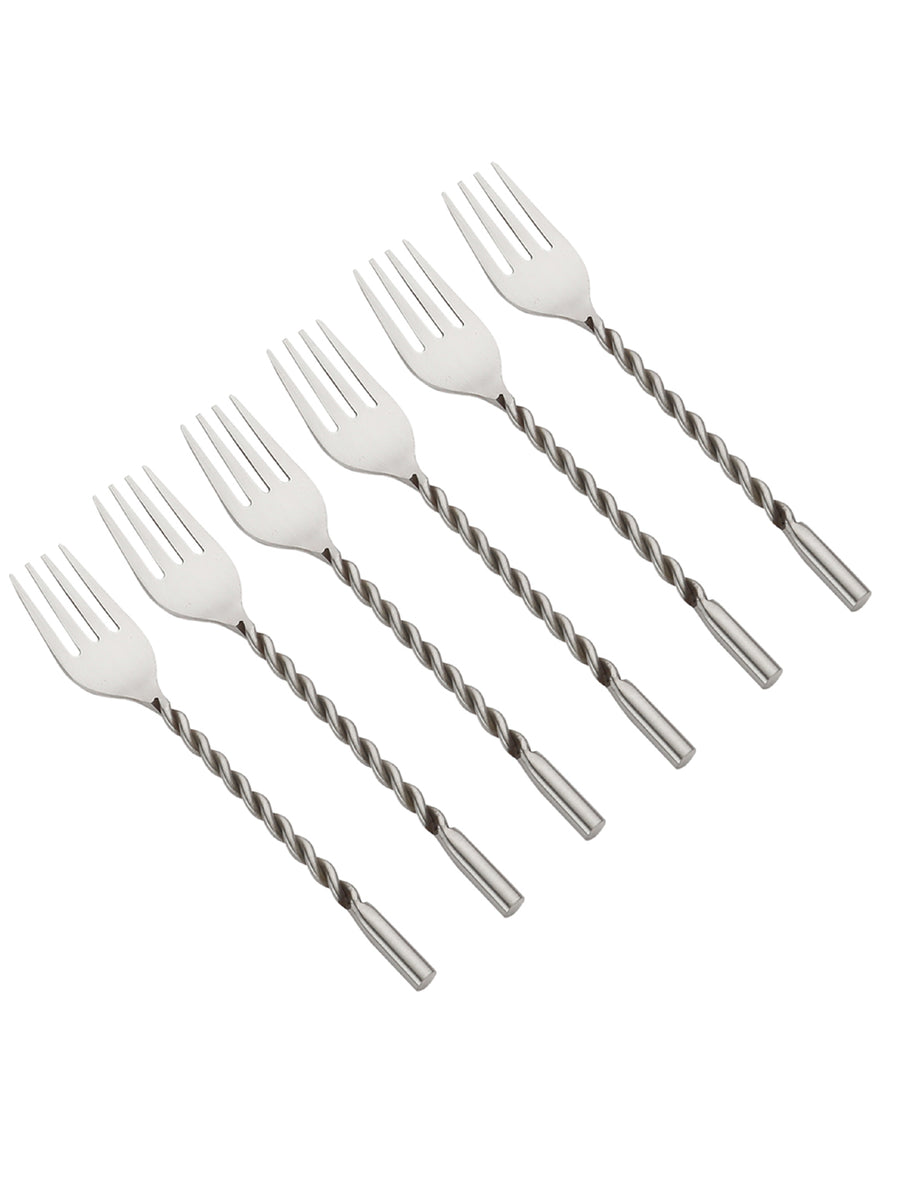 VarEesha Antique Matt Finish Stainless Steel Twisted Handle Small Forks ...