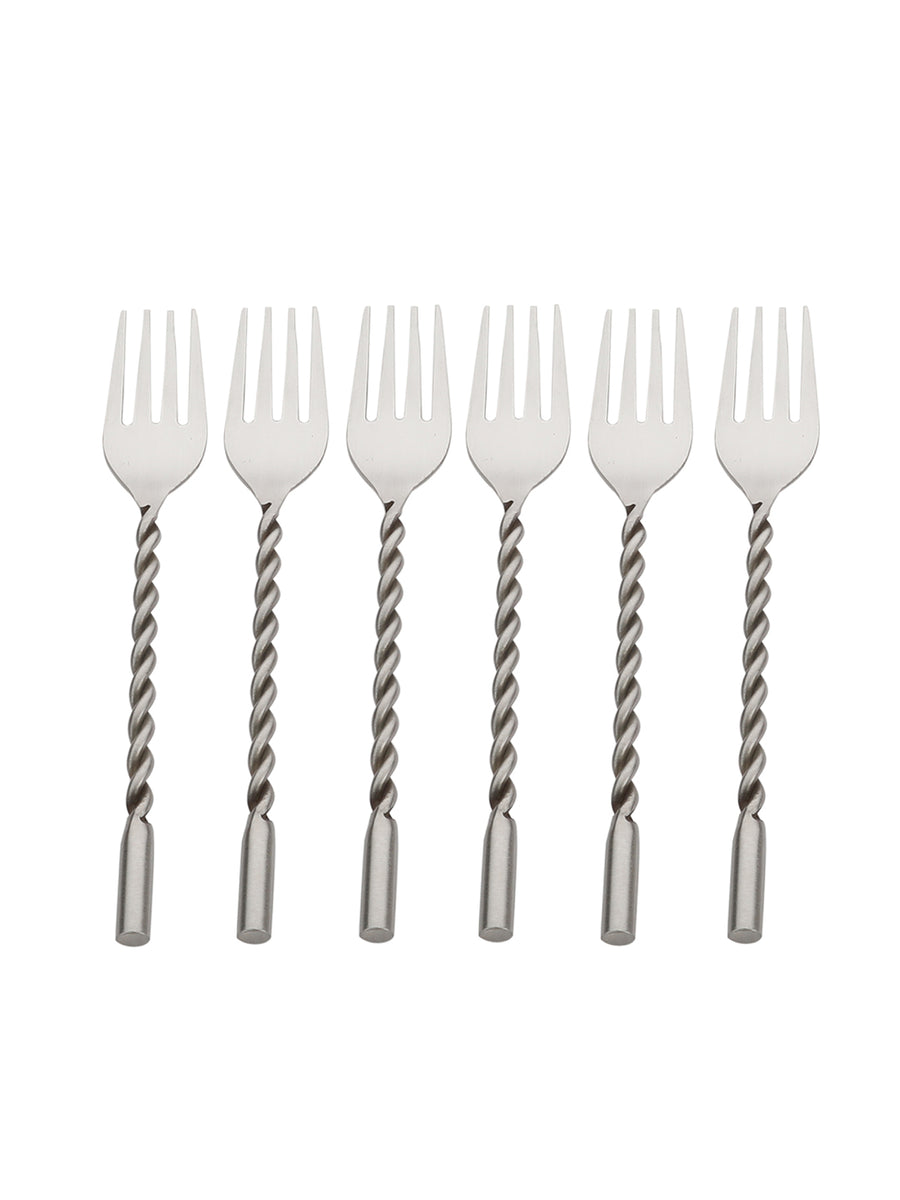 VarEesha Antique Matt Finish Stainless Steel Twisted Handle Small Forks ...