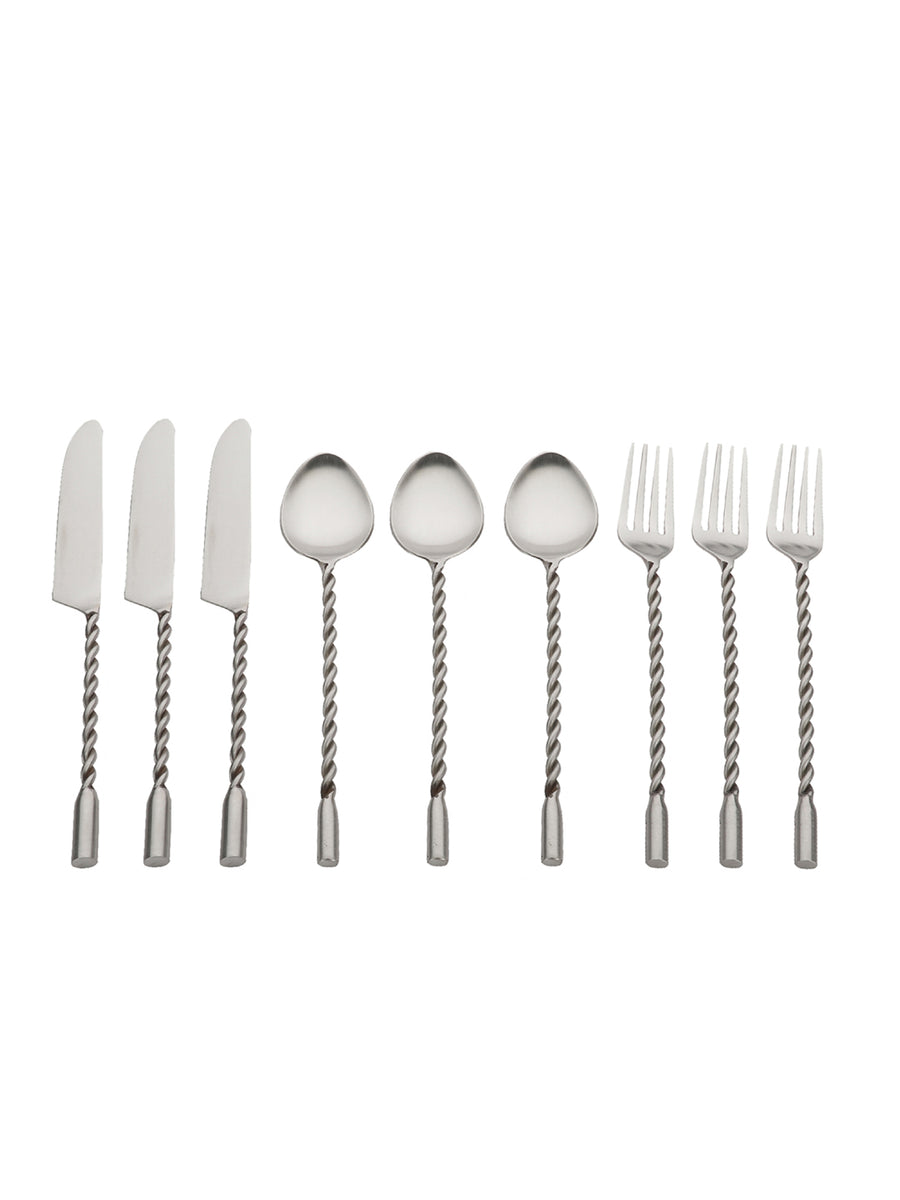 VarEesha Antique Matt Finish Stainless Steel Twisted Handle Cutlery Set ...