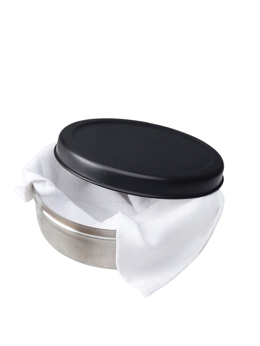 VarEesha Stainless Steel Chapati Box/Casserole with Black Lid