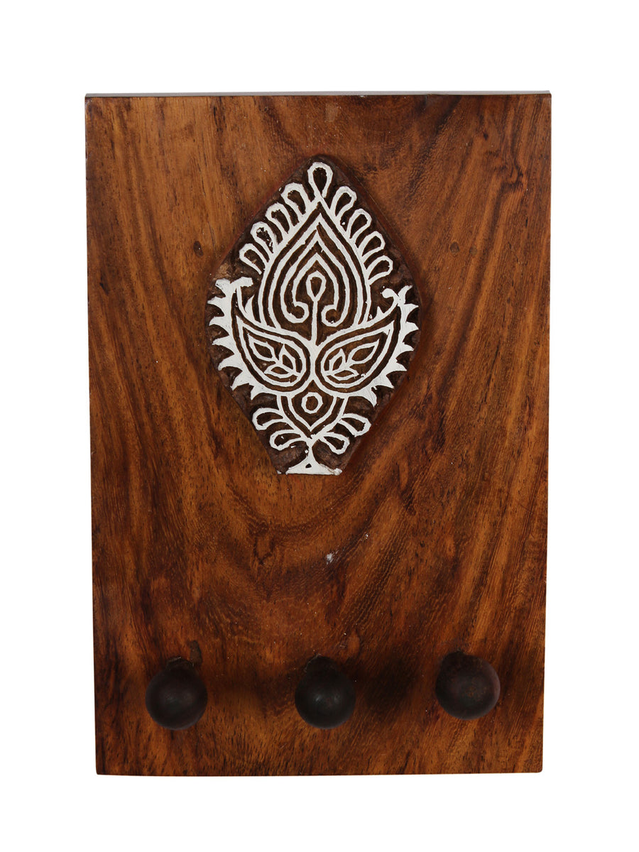 VarEesha Wooden Block Key Hook with Wooden Holders